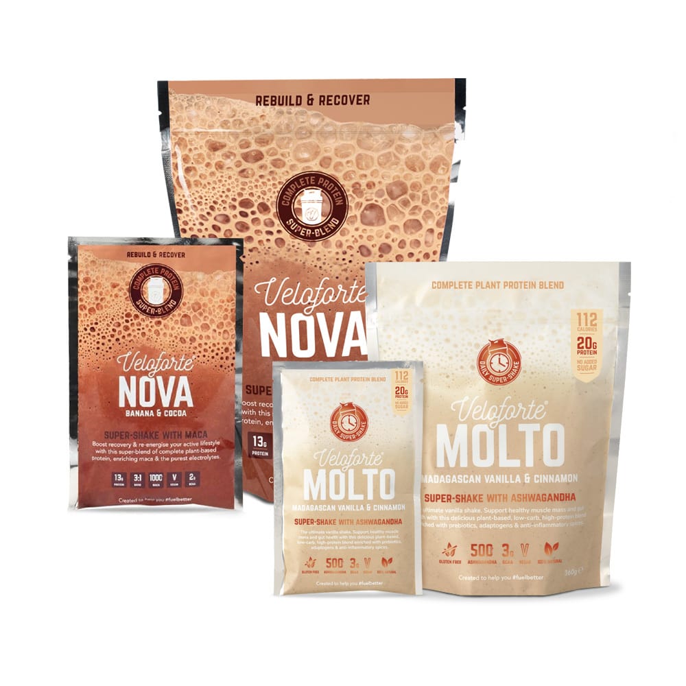 Veloforte Recovery Protein Shakes | All-Natural | BCAAs & Adaptogens